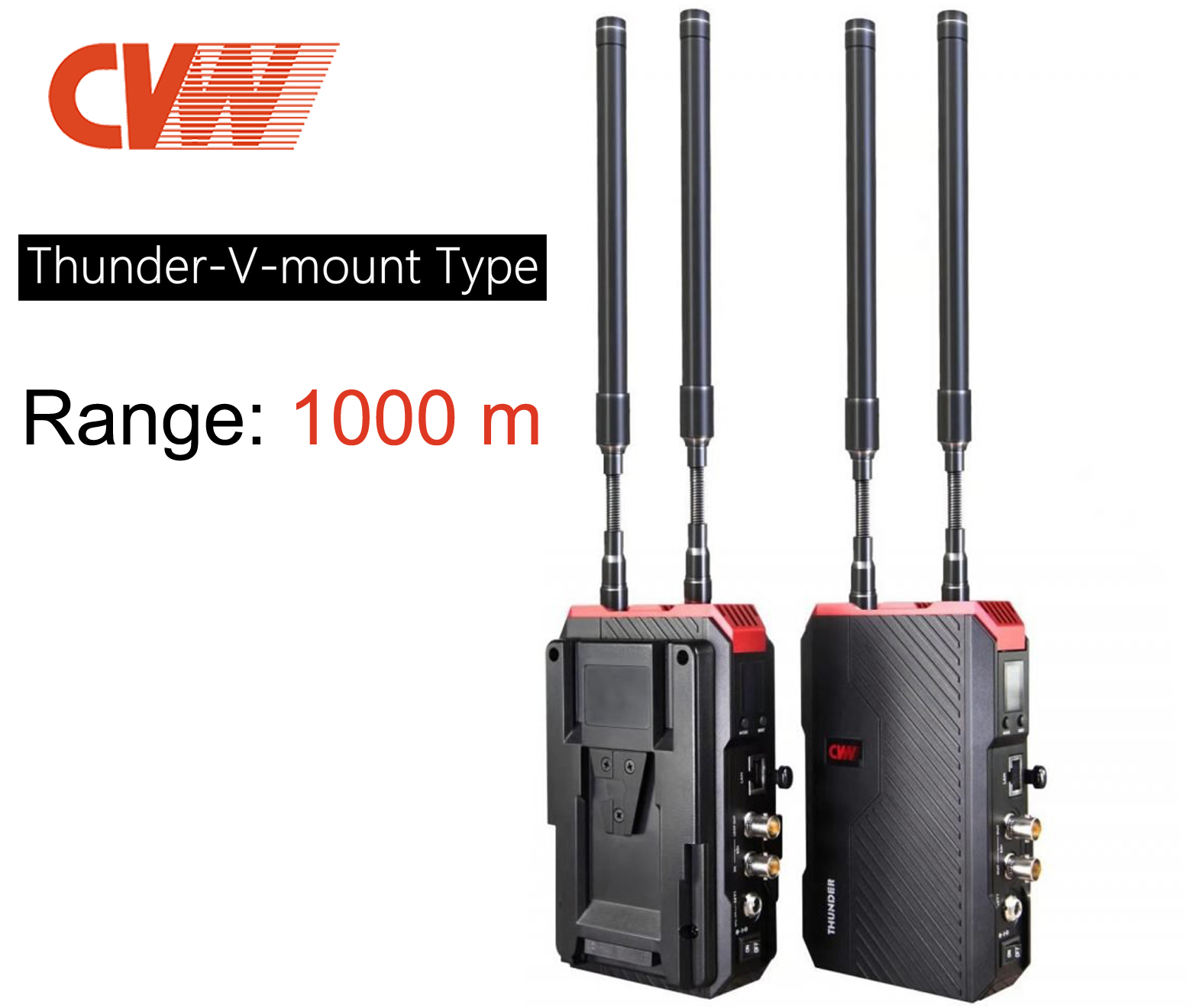 CVW Crystal Video Thunder V-Mount 1000m Wireless Video System - WESTBUY