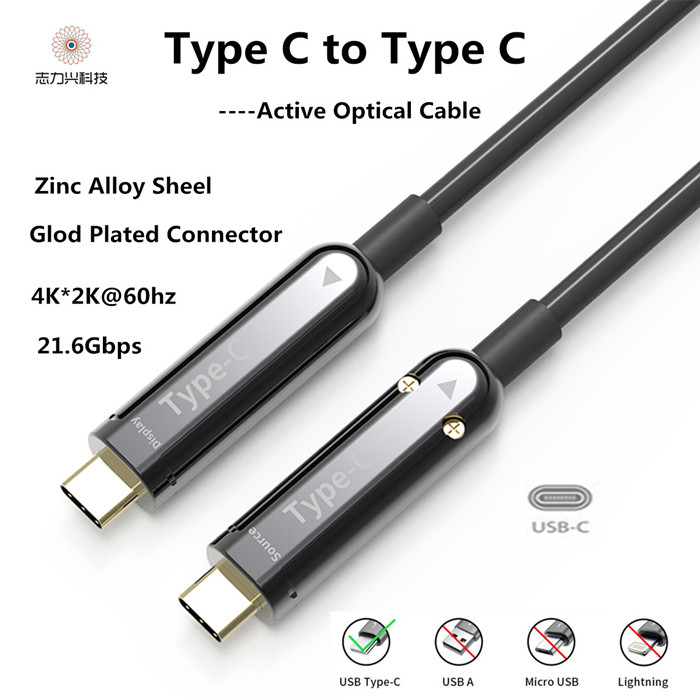 5 Meters USB Type C to Type C AOC Cable 4K*2K@60Hz 21.6Gbps - WESTBUY